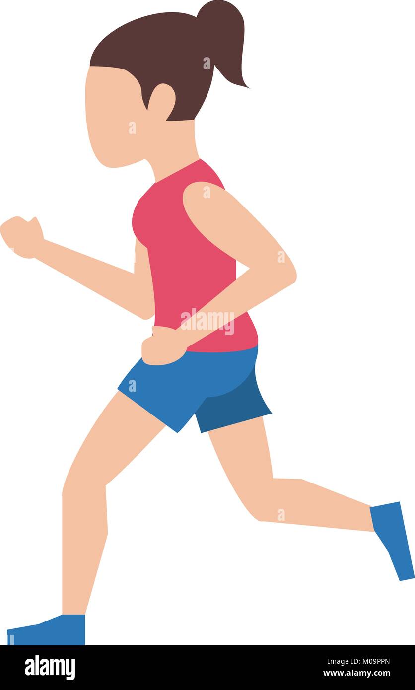 Fitness woman running Stock Vector Image & Art - Alamy