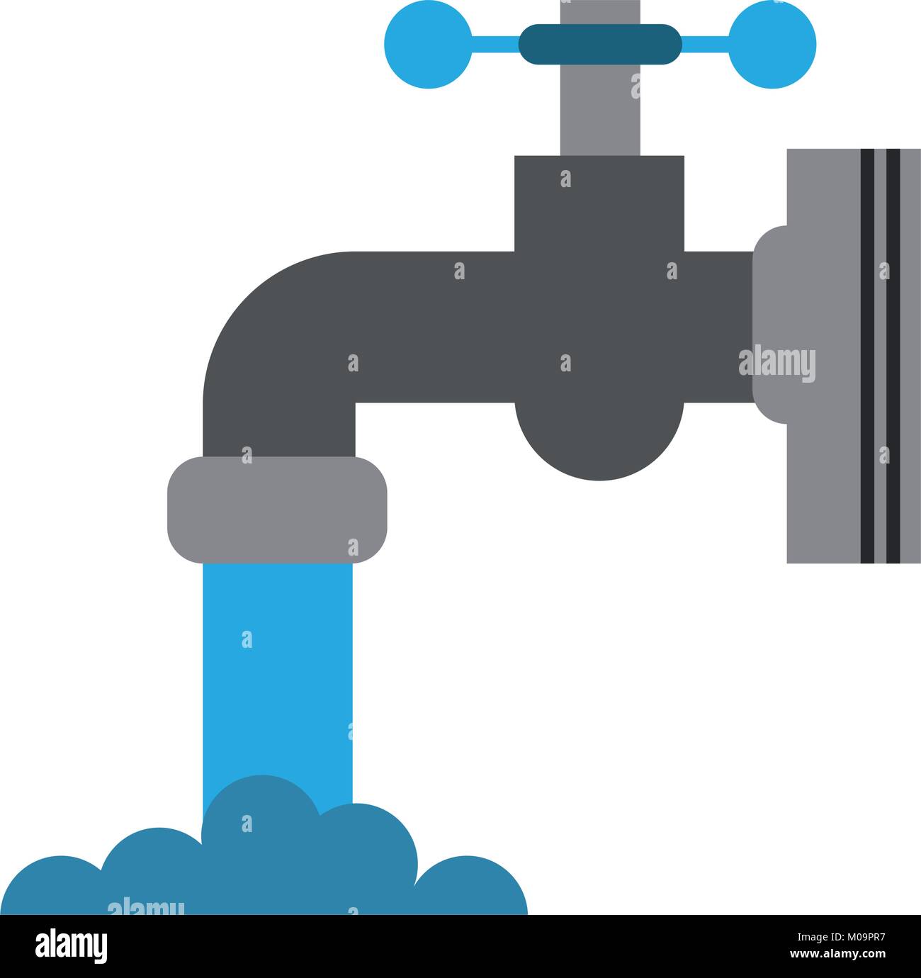 Faucet open isolated Stock Vector Image & Art - Alamy