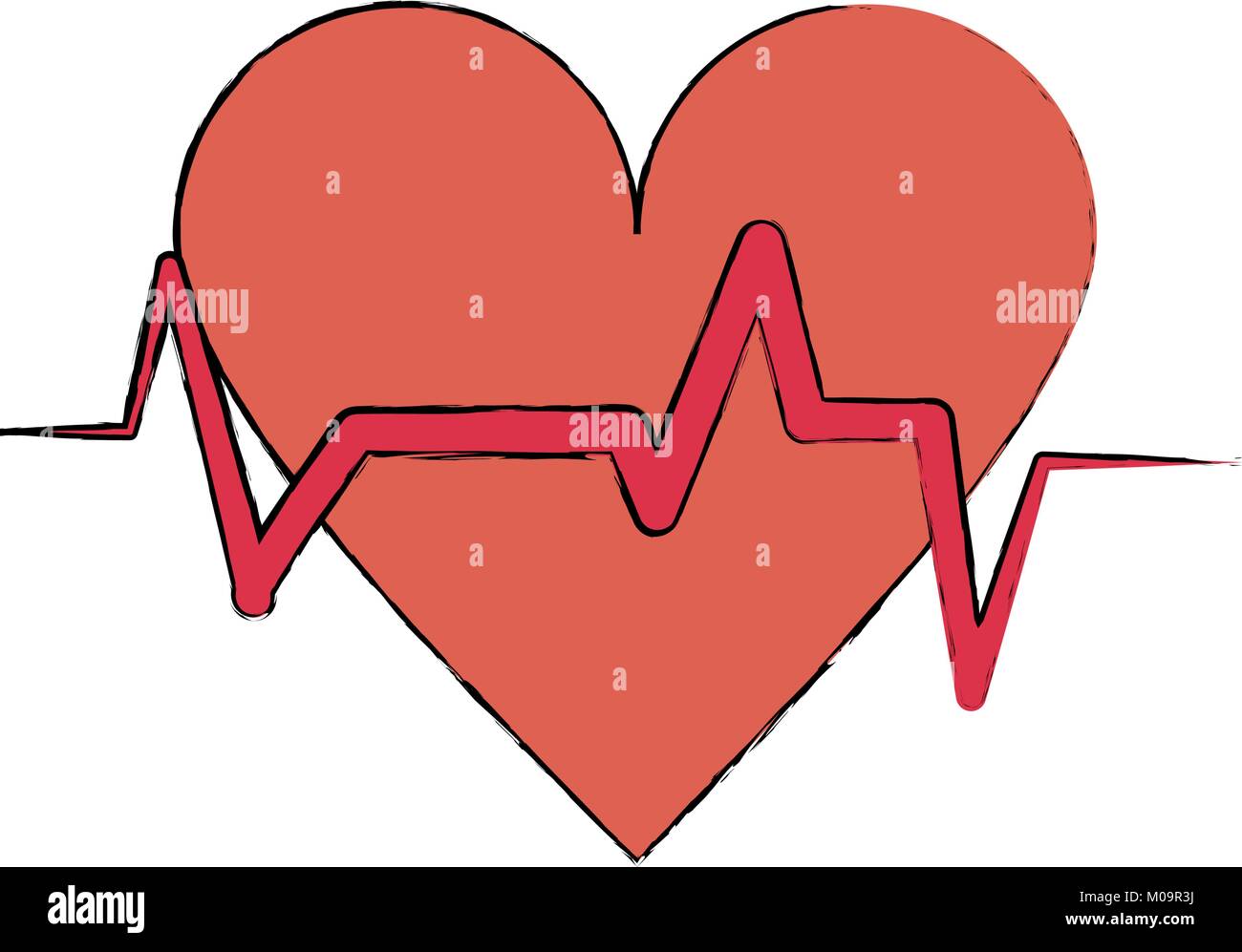 Heartbeat medical symbol Stock Vector Image & Art - Alamy