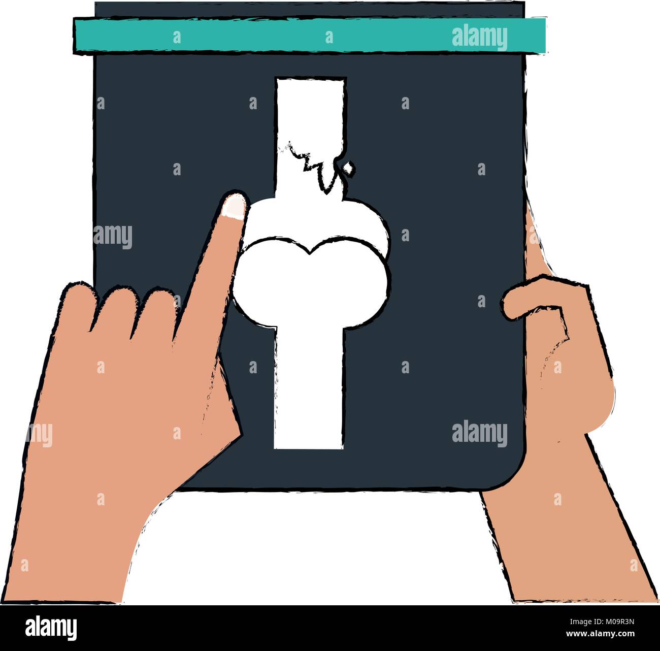 Hand xray image medical background Stock Vector Images - Alamy