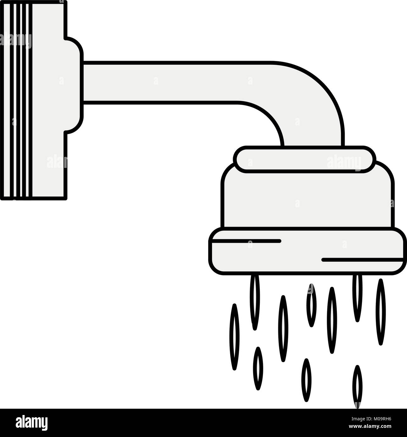 Shower faucet open Stock Vector Image & Art - Alamy