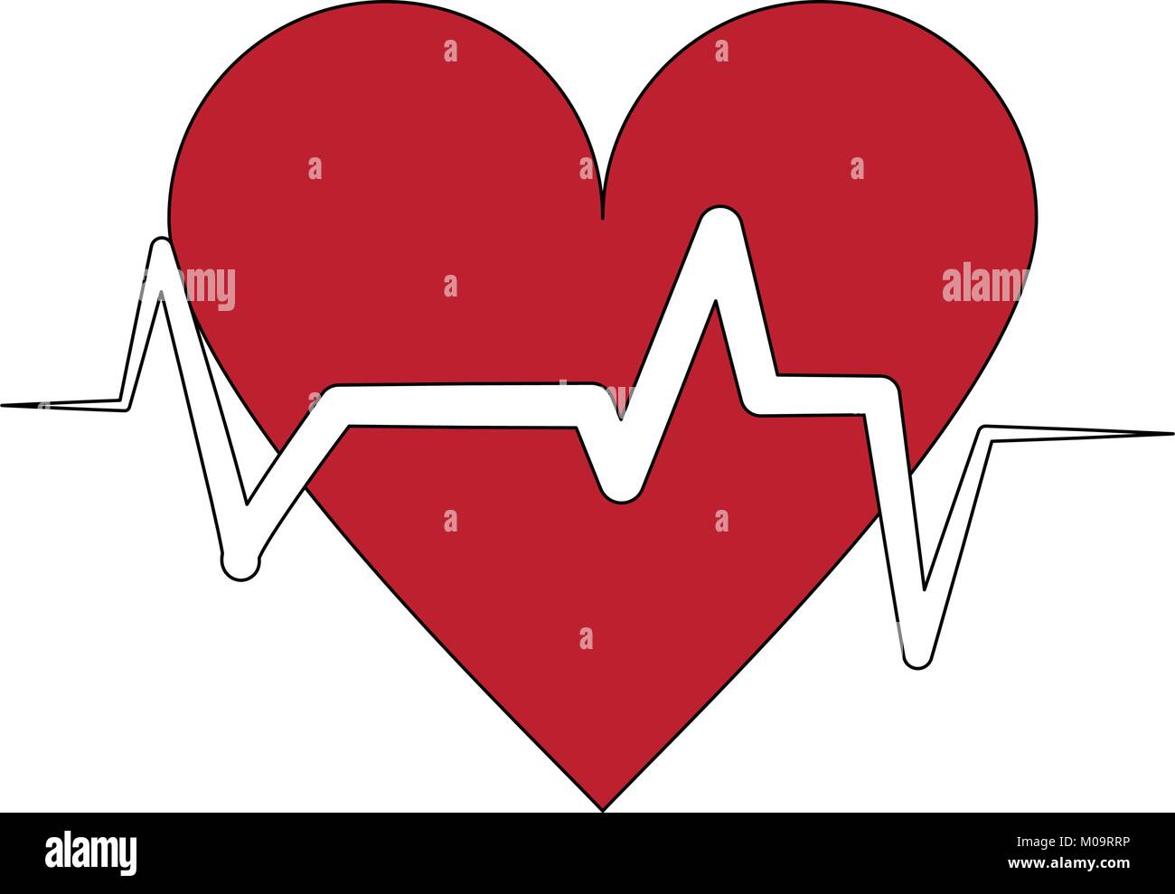 Heartbeat medical symbol Stock Vector Image & Art - Alamy