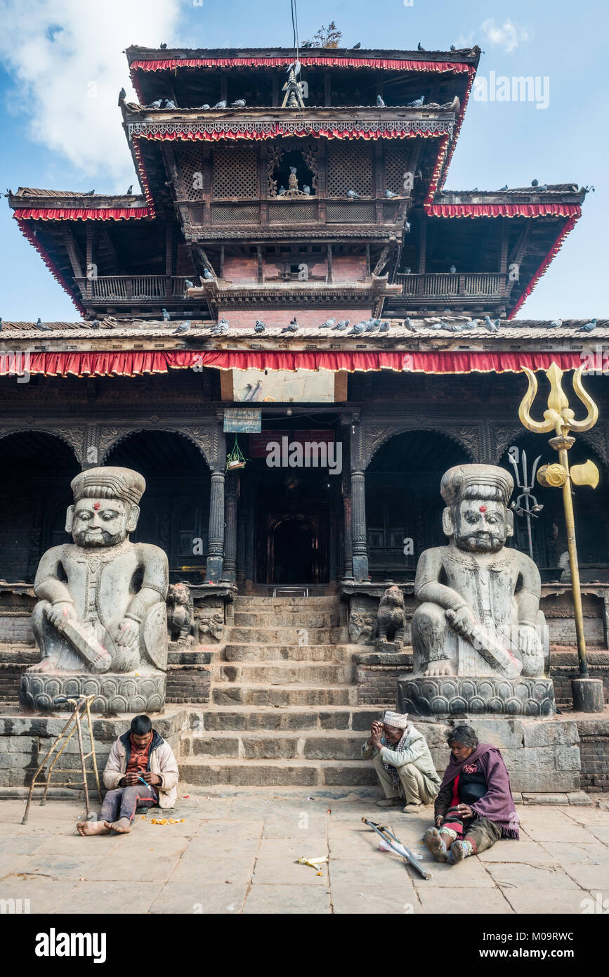 Square with Dattatreya Temple, Bhaktapur, Nepal, Asia Stock Photo - Alamy
