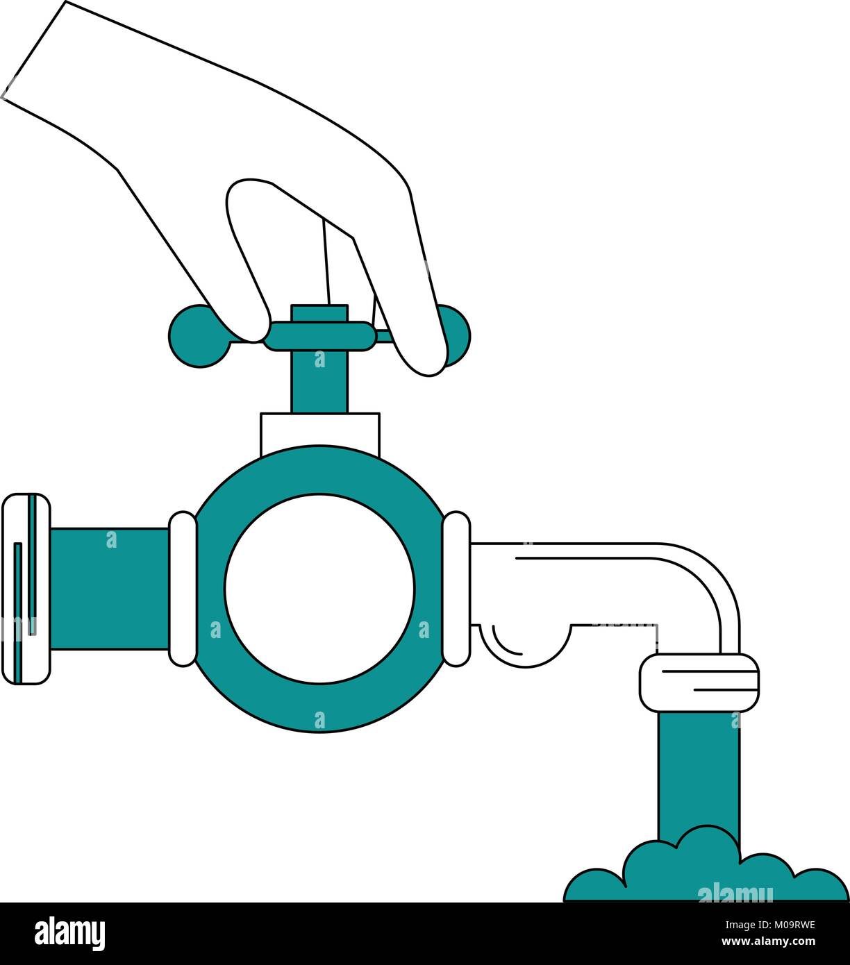 Faucet open isolated Stock Vector Image & Art - Alamy