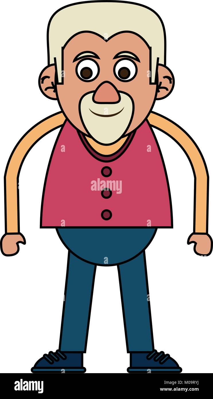 Cute grandfather cartoon Stock Vector Image & Art - Alamy