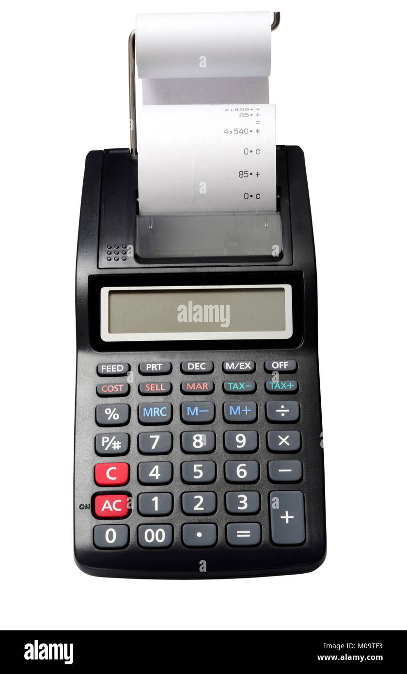 Pay slip calculator Cut Out Stock Images & Pictures - Alamy