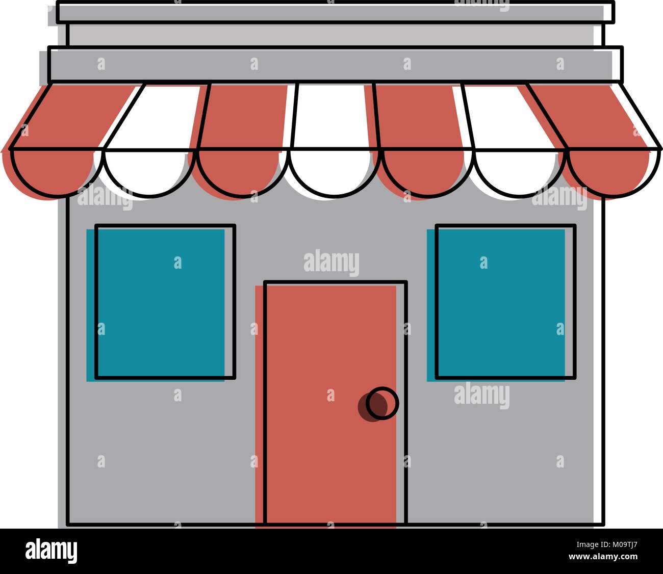 Caf building Stock Vector Images - Alamy