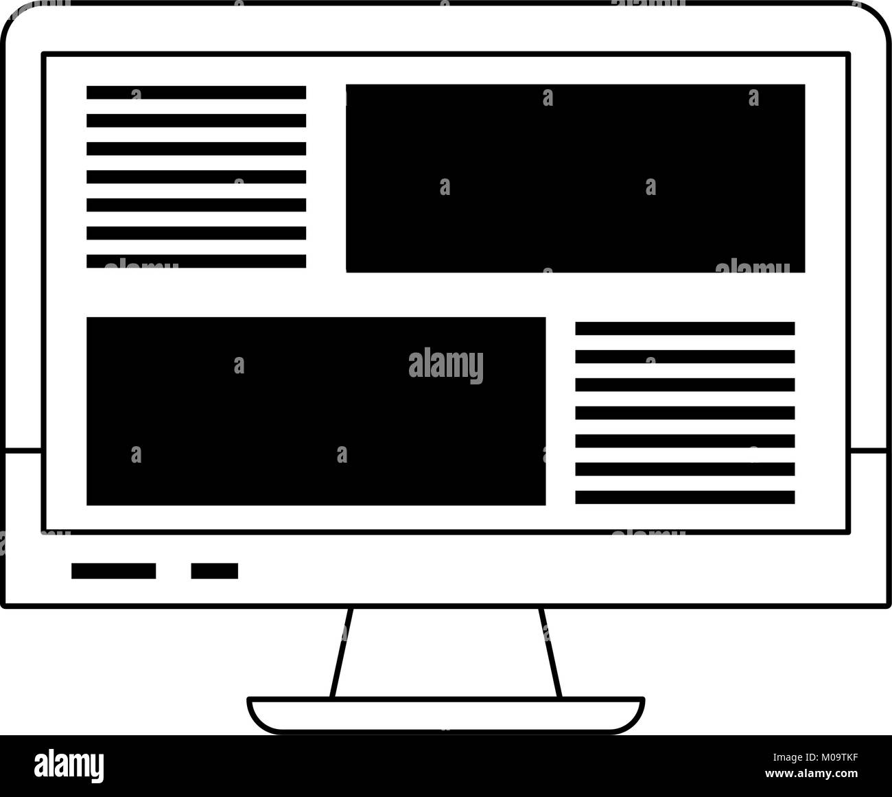 PC screen on Stock Vector Image & Art - Alamy