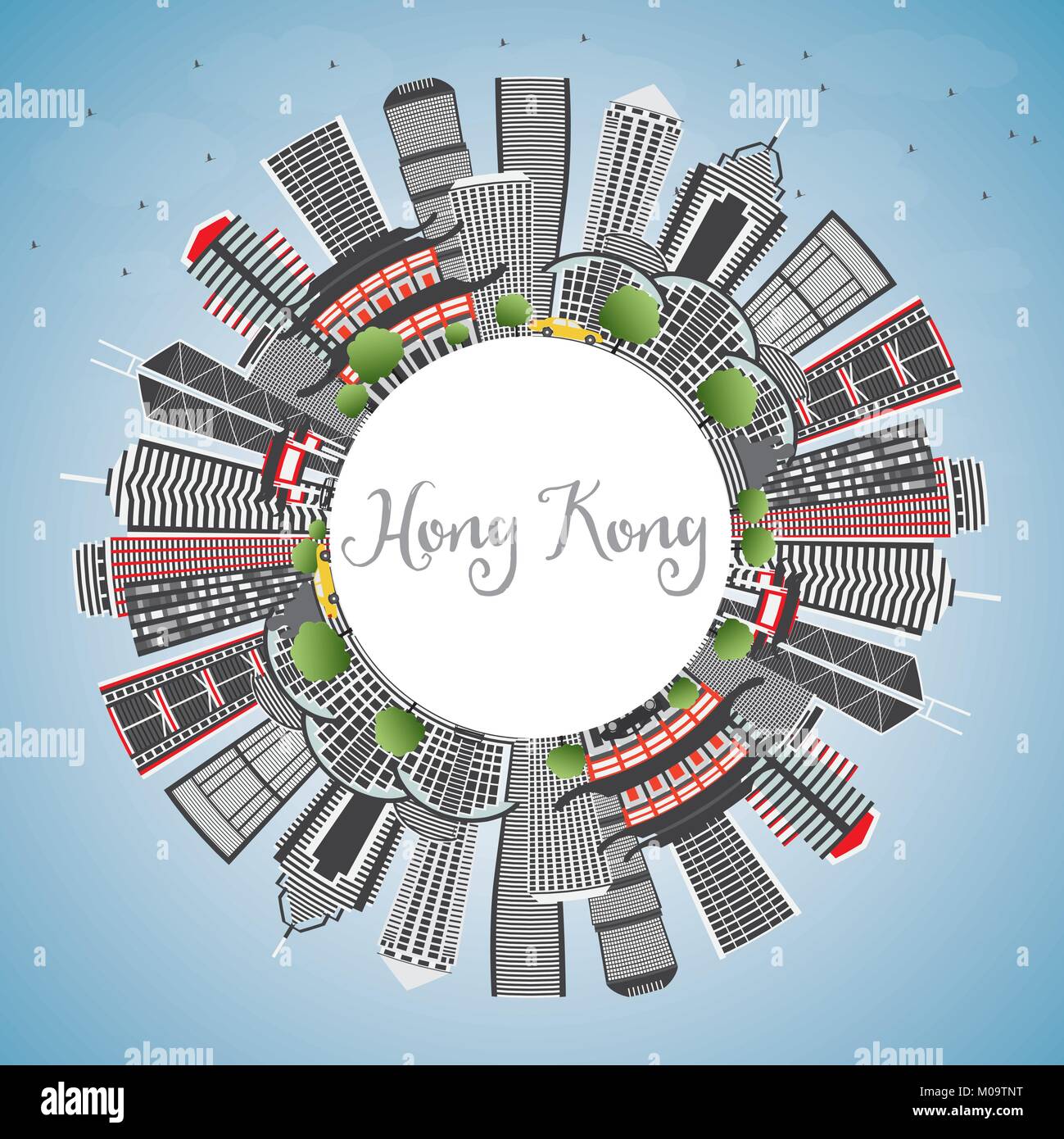 China hong kong downtown Stock Vector Images - Alamy