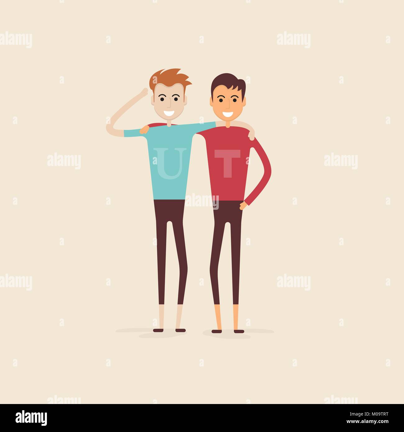 Adult guys,Men,Two best friends.Happy smiling young men friends.Happy best friends meeting.Happy ...