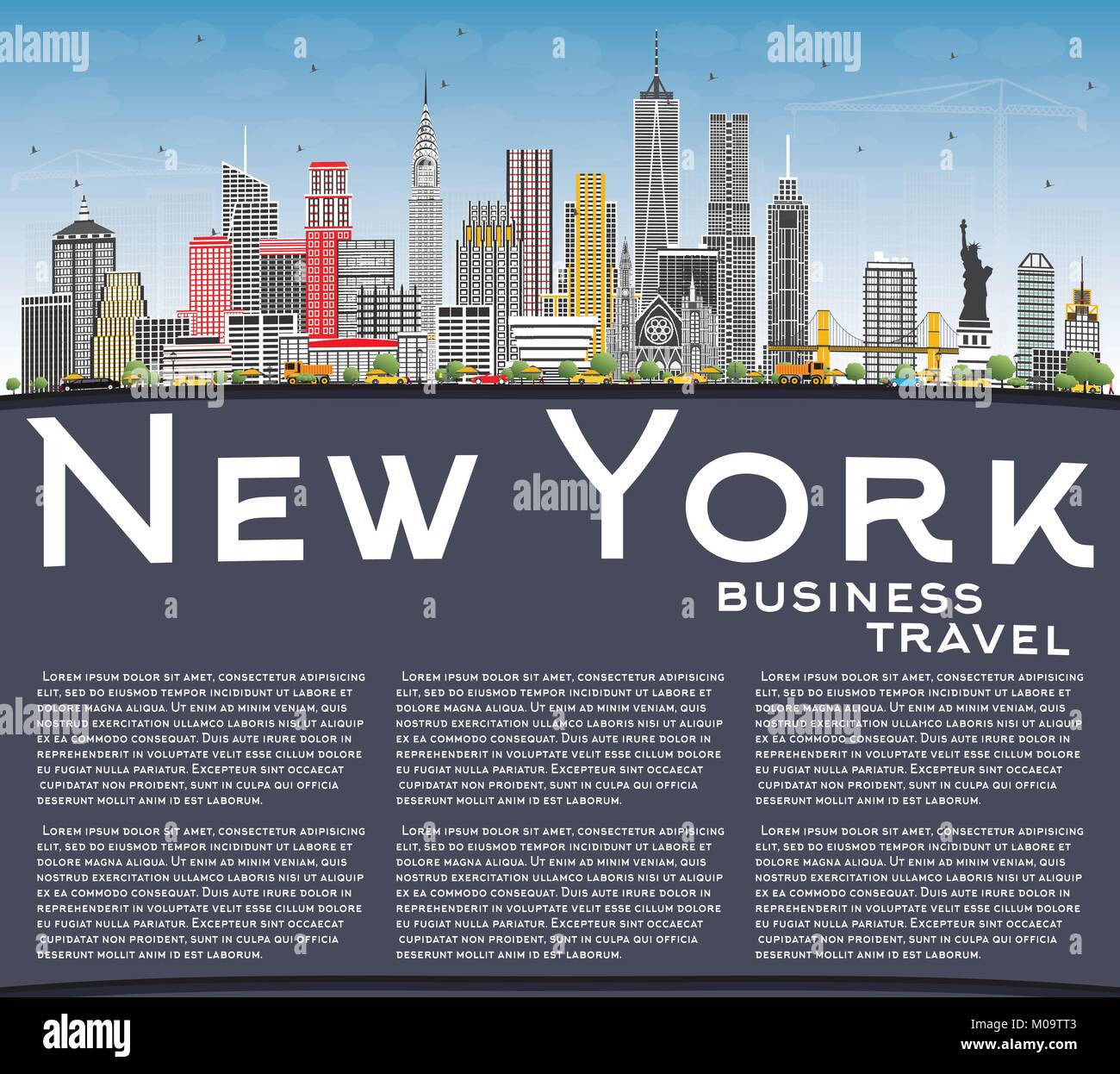 Manhattan skyline view Stock Vector Images - Alamy