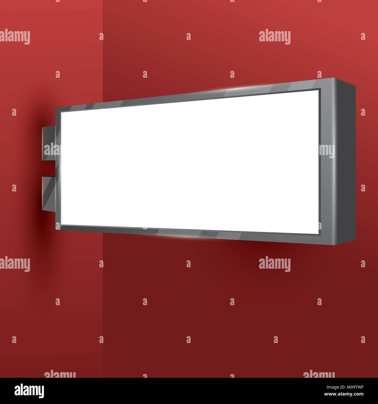 Mock up empty signboard Stock Vector Images - Alamy