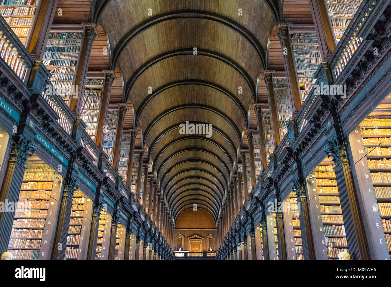 Long Room, Trinity College, Dublin, County Dublin, Ireland Stock Photo ...