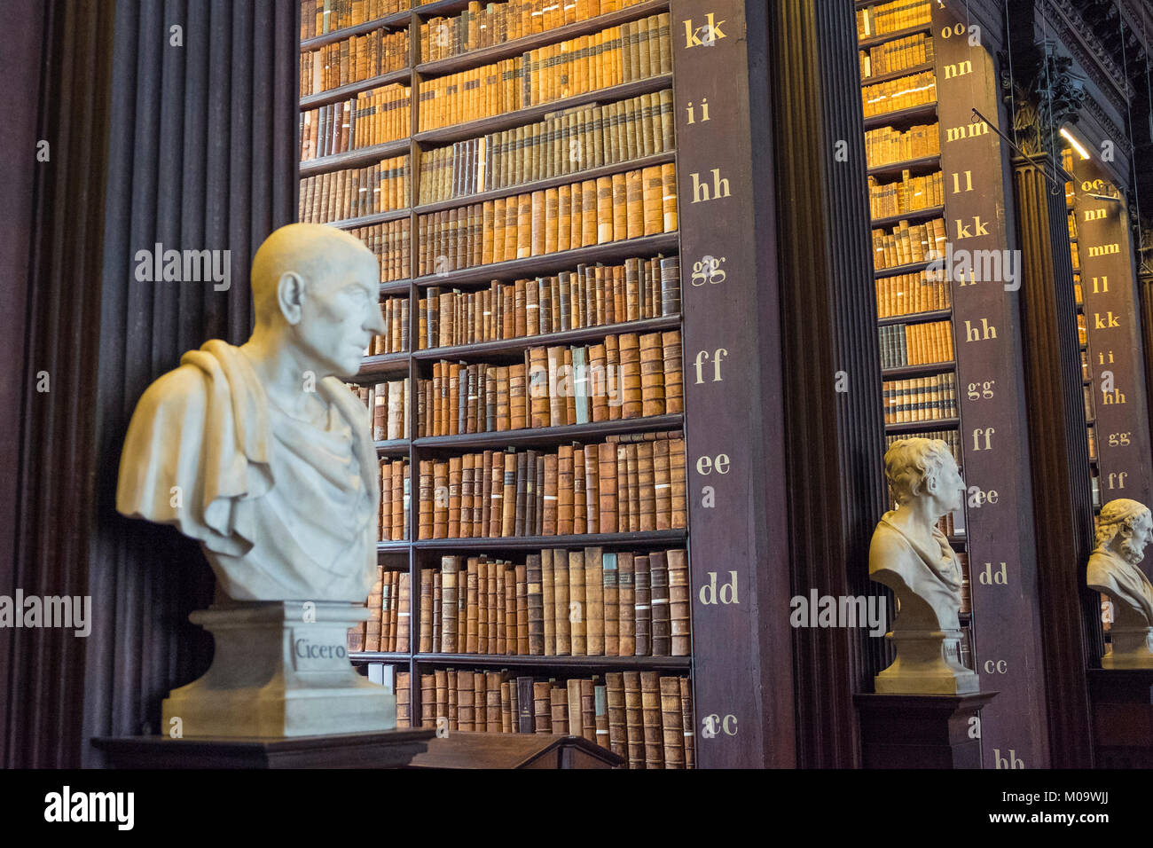 Long Room, Trinity College, Dublin, County Dublin, Ireland Stock Photo ...