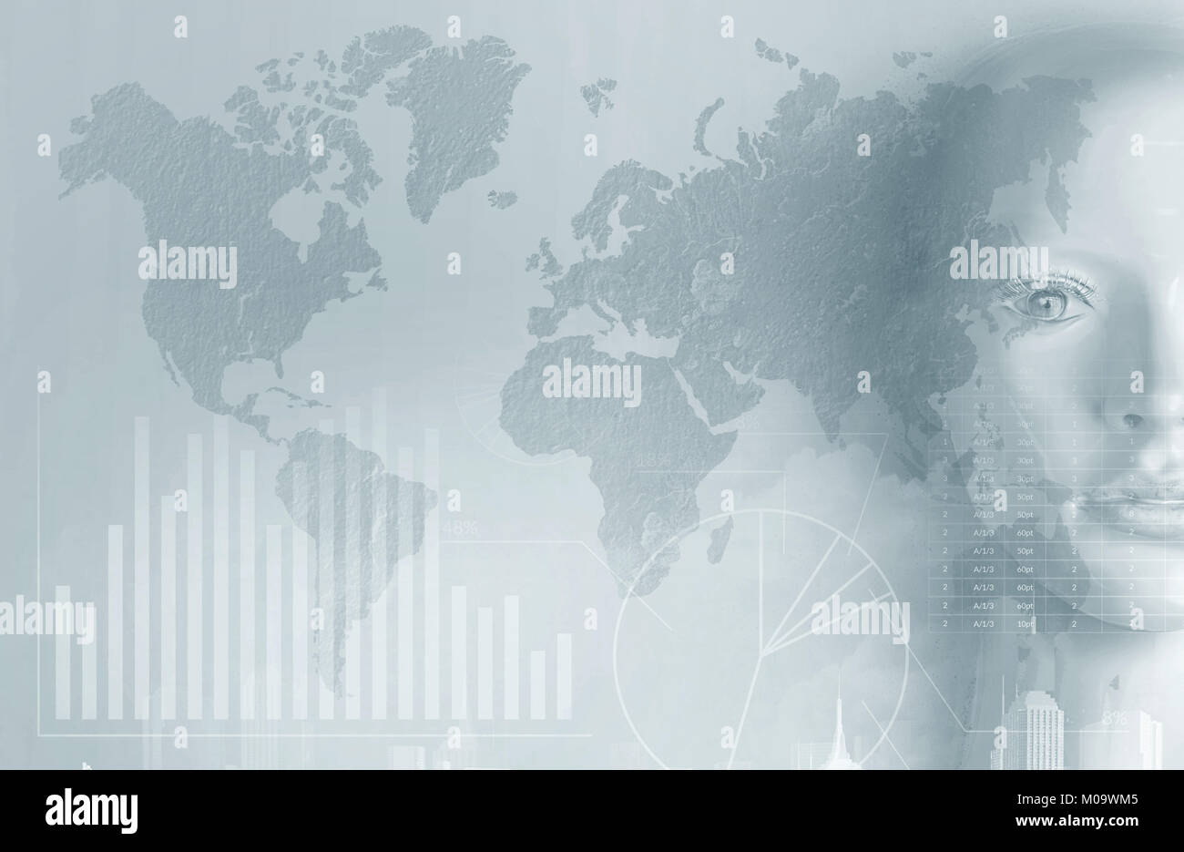 Artificial intelligence concept - graphs and diagrams Stock Photo - Alamy