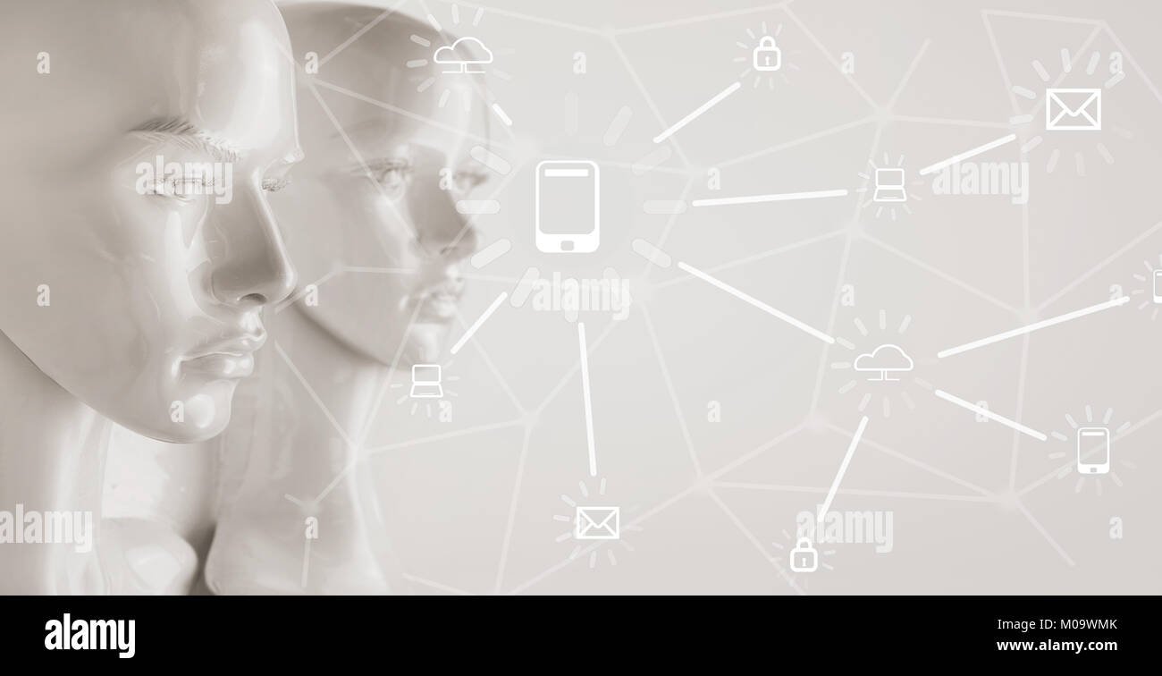 Artificial intelligence concept - graphs and diagrams Stock Photo - Alamy