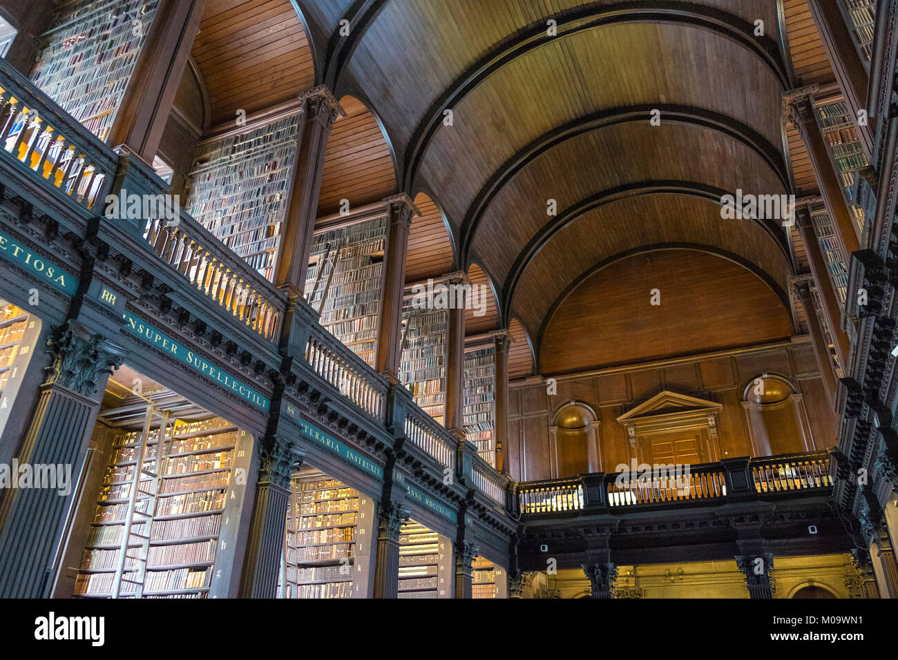 Long Room, Trinity College, Dublin, County Dublin, Ireland Stock Photo ...