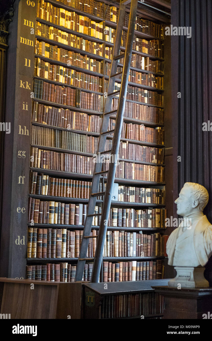 Long Room, Trinity College, Dublin, County Dublin, Ireland Stock Photo ...