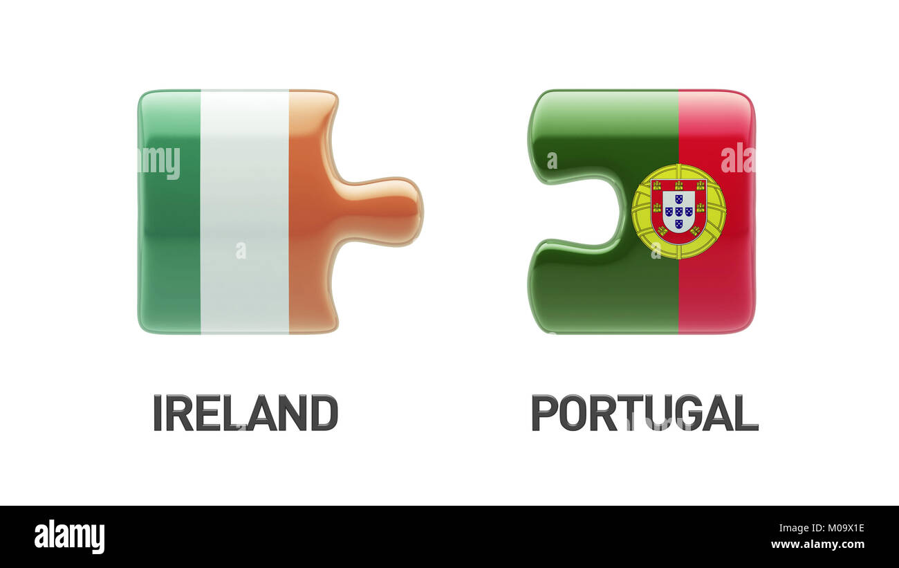 Portugal Ireland High Resolution Puzzle Concept Stock Photo - Alamy