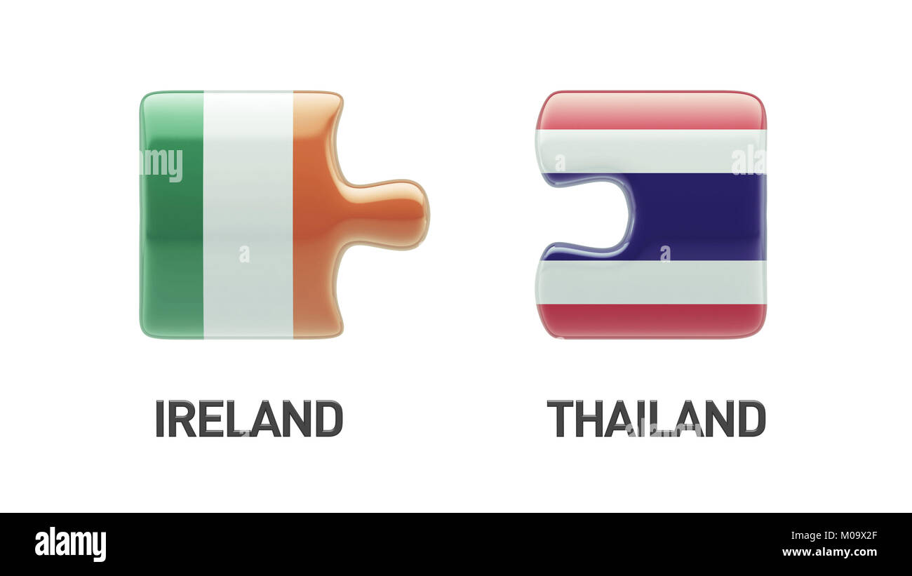 Thailand Ireland High Resolution Puzzle Concept Stock Photo - Alamy