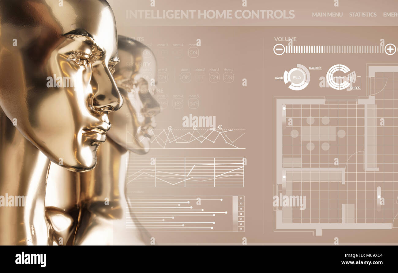 Artificial intelligence concept - smart house Stock Photo - Alamy