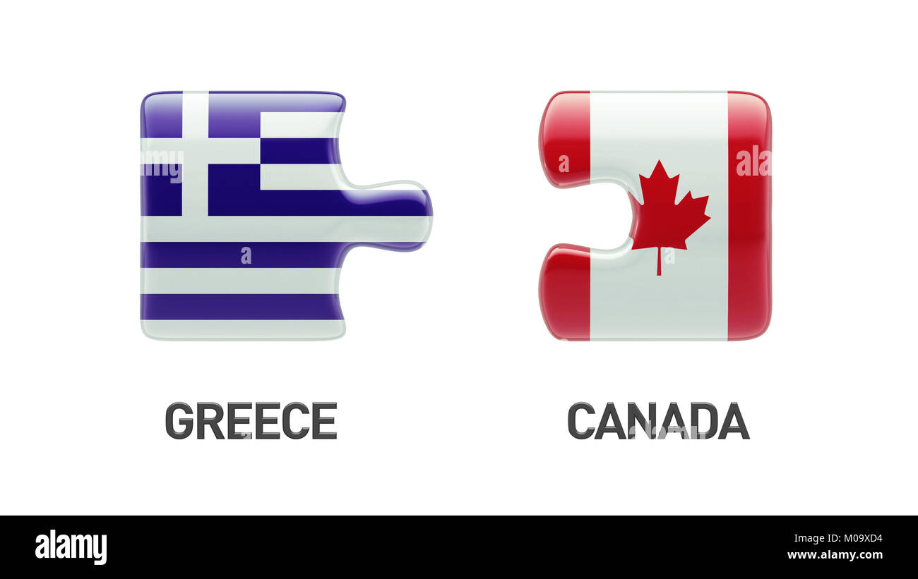 Canada greece flag Cut Out Stock Images & Pictures - Alamy