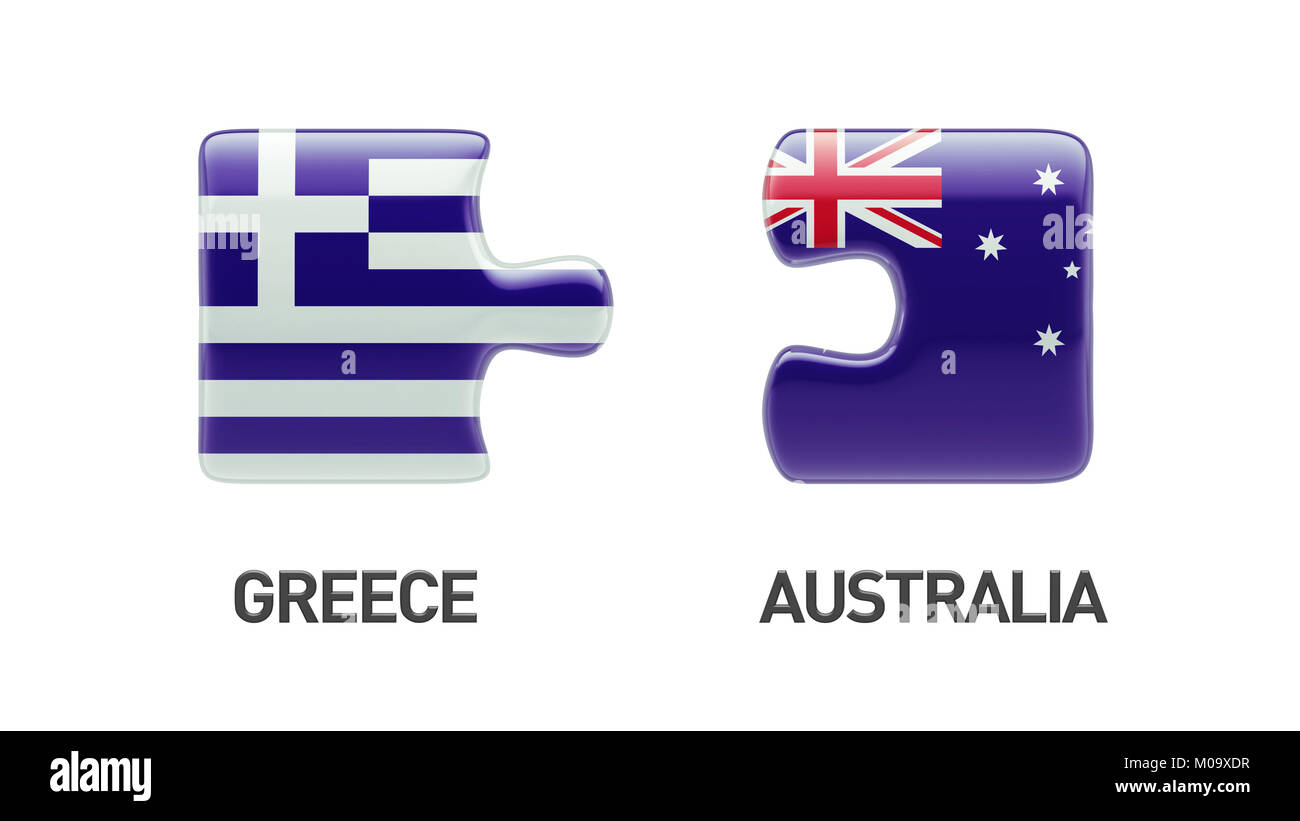 Australia Greece High Resolution Puzzle Concept Stock Photo - Alamy