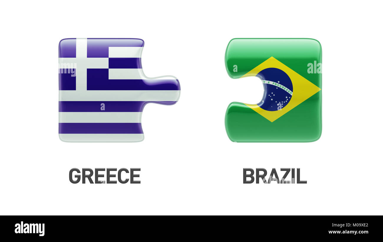 Brazil Greece High Resolution Puzzle Concept Stock Photo - Alamy