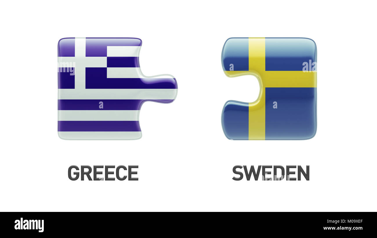 Sweden Greece High Resolution Puzzle Concept Stock Photo - Alamy