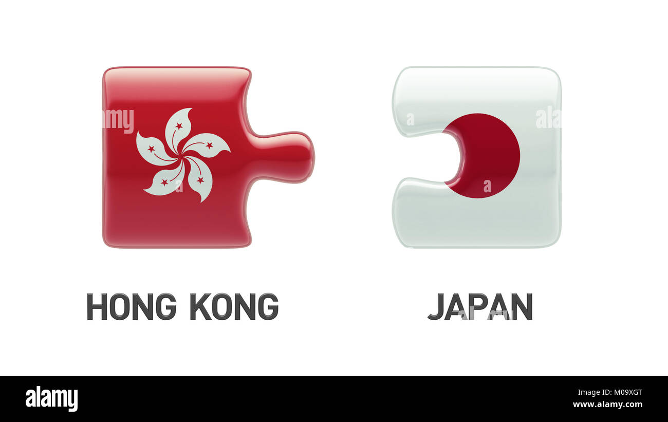 Japan Hong Kong High Resolution Puzzle Concept Stock Photo - Alamy