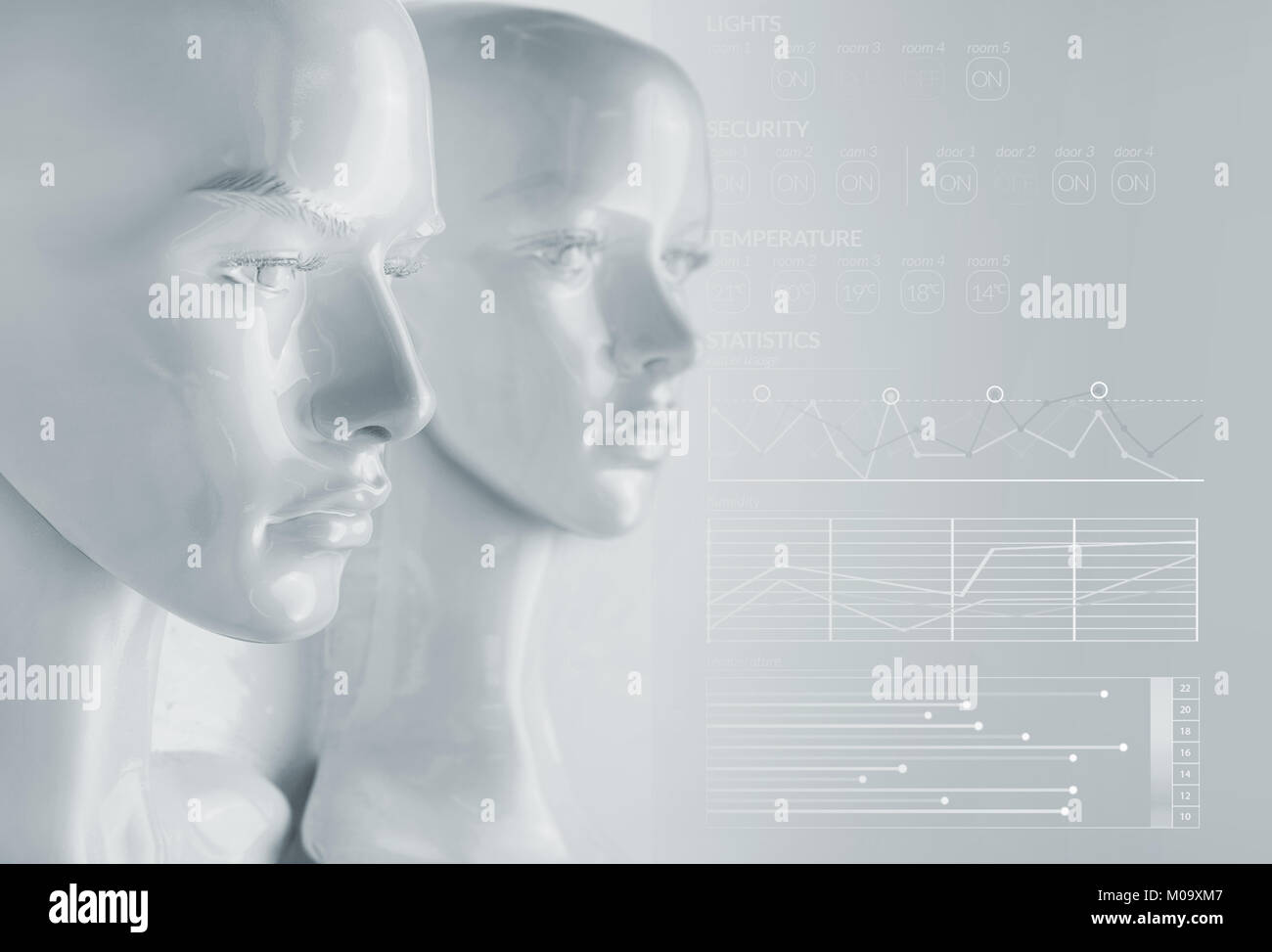 Artificial intelligence concept - graphs and diagrams Stock Photo - Alamy