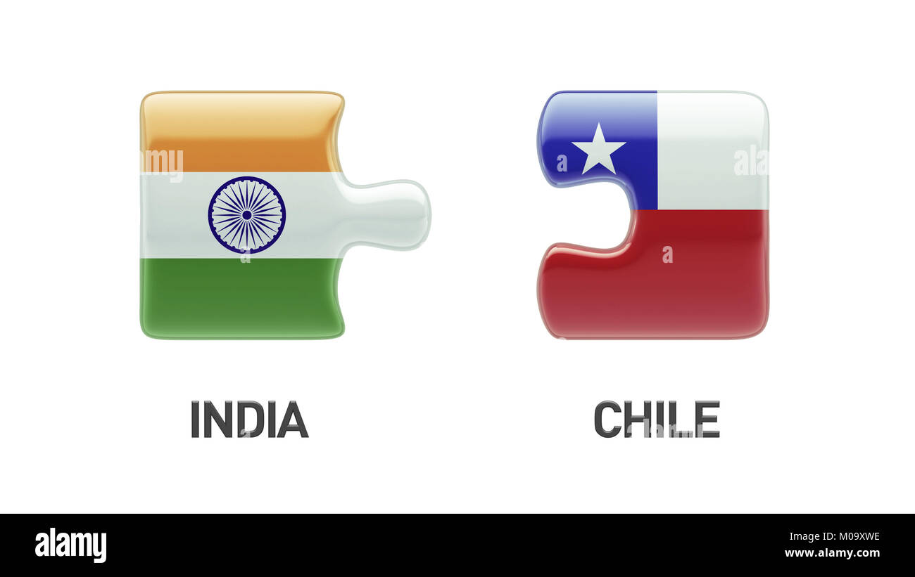 India chile flag hi-res stock photography and images - Alamy