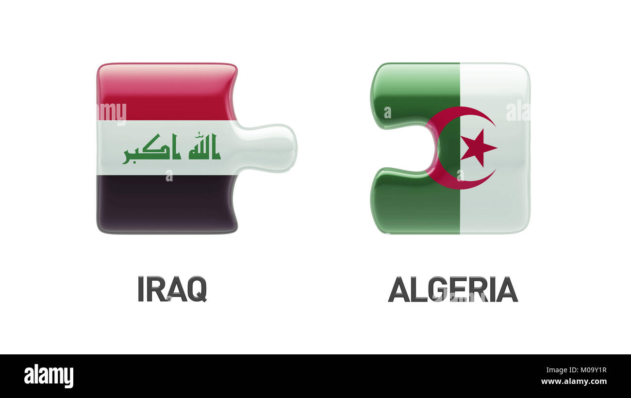 Algeria Iraq High Resolution Puzzle Concept Stock Photo - Alamy