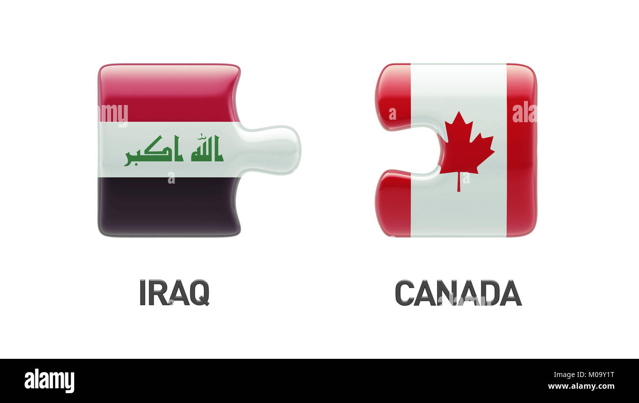 Canada Iraq High Resolution Puzzle Concept Stock Photo - Alamy