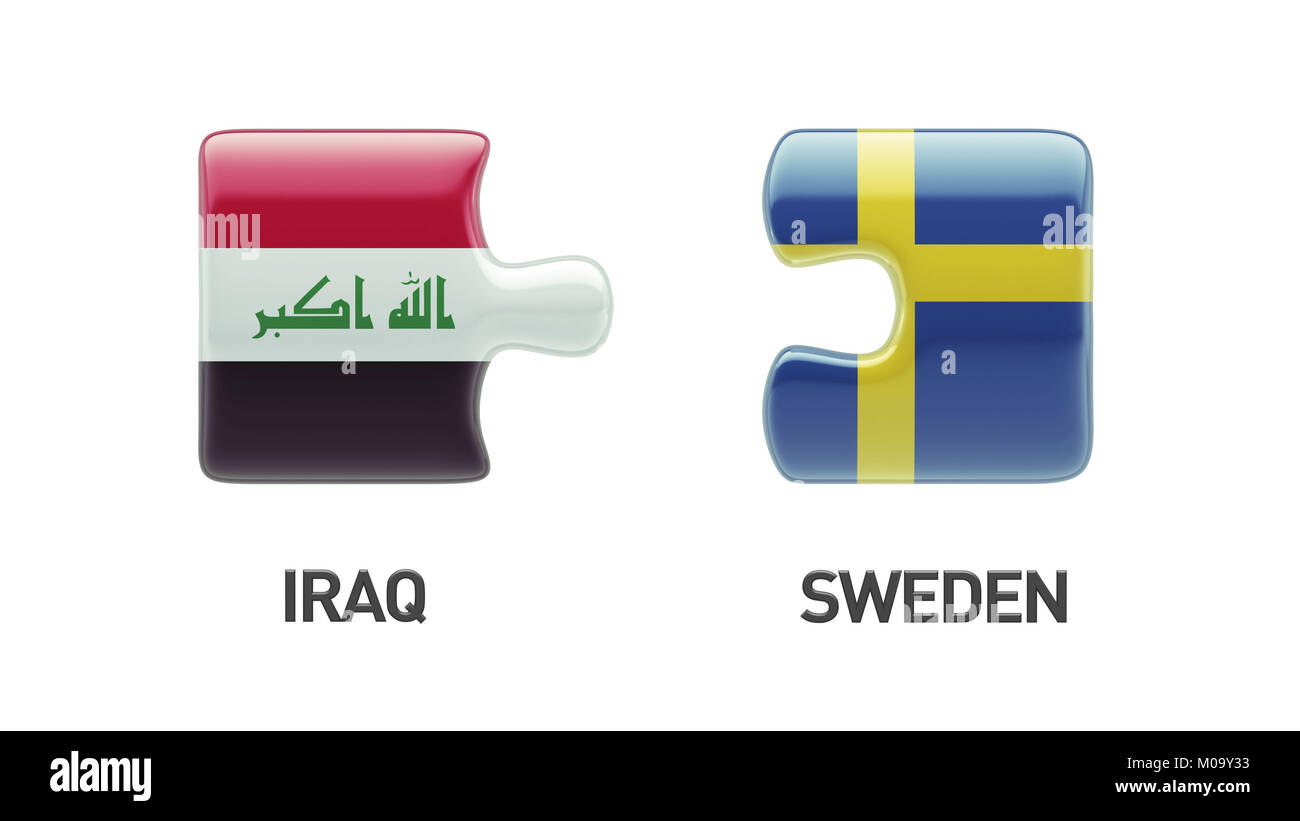 Sweden Iraq High Resolution Puzzle Concept Stock Photo - Alamy