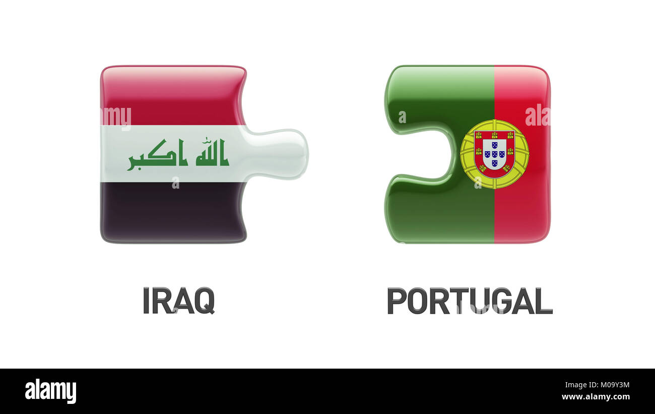 Portugal Iraq High Resolution Puzzle Concept Stock Photo - Alamy