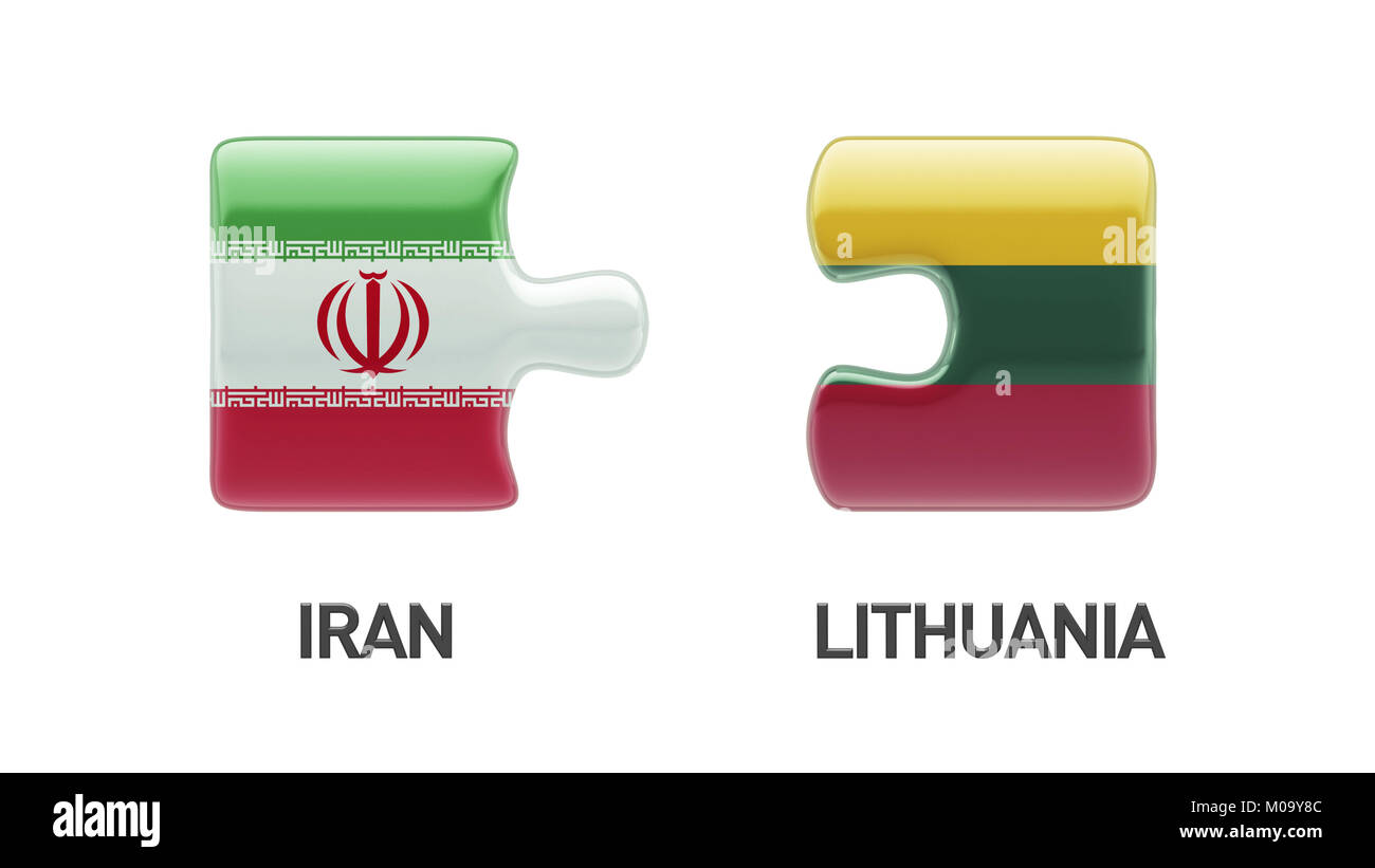 Lithuania Iran High Resolution Puzzle Concept Stock Photo - Alamy