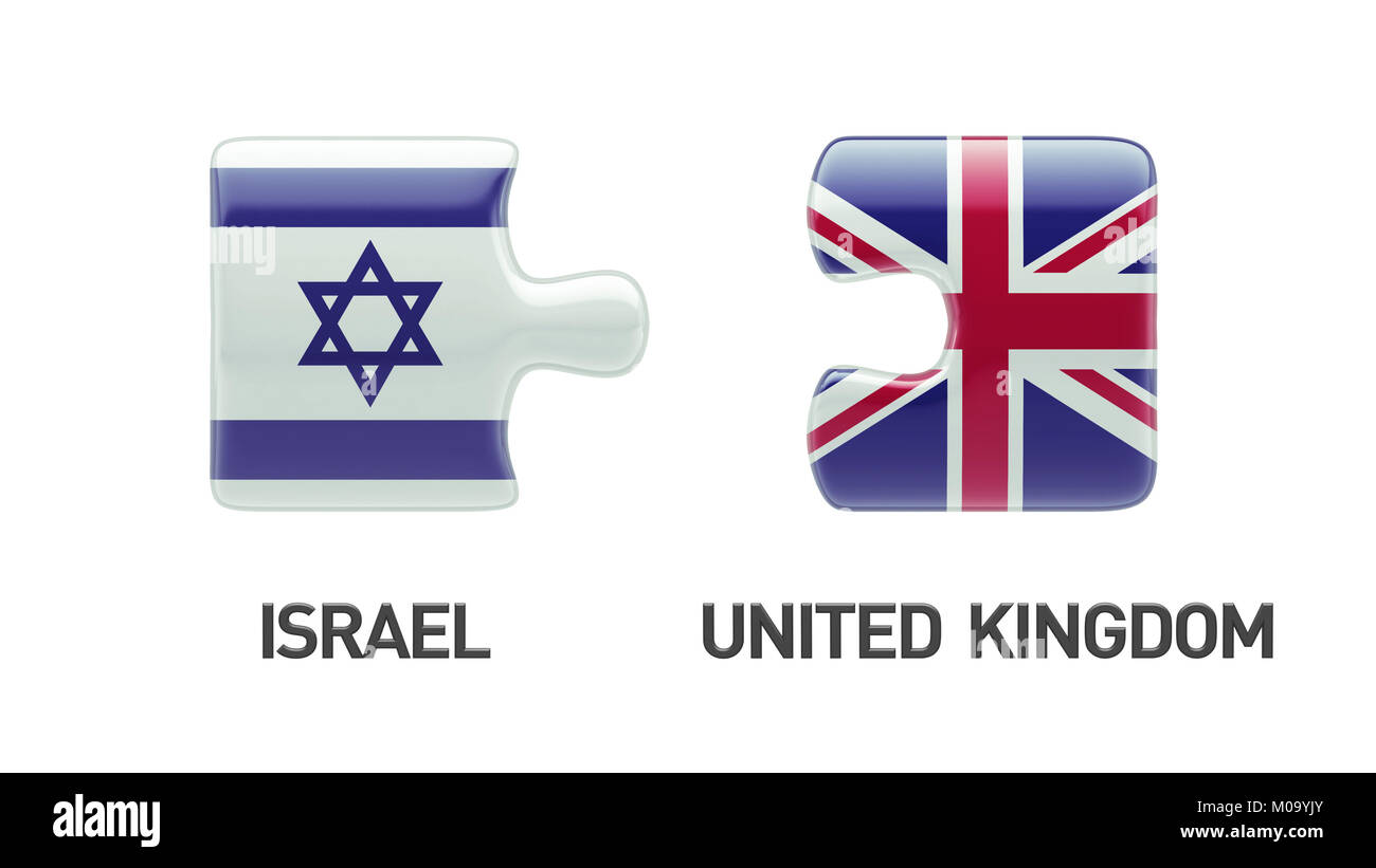 United Kingdom Israel High Resolution Puzzle Concept Stock Photo - Alamy