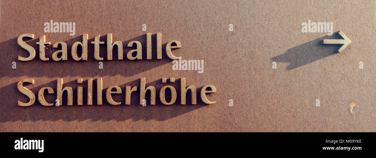 sign of the city hall in Marbach Stock Photo - Alamy