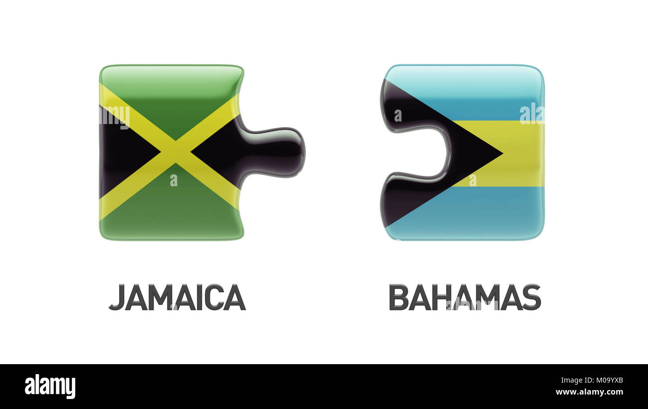 Bahamas Jamaica High Resolution Puzzle Concept Stock Photo - Alamy