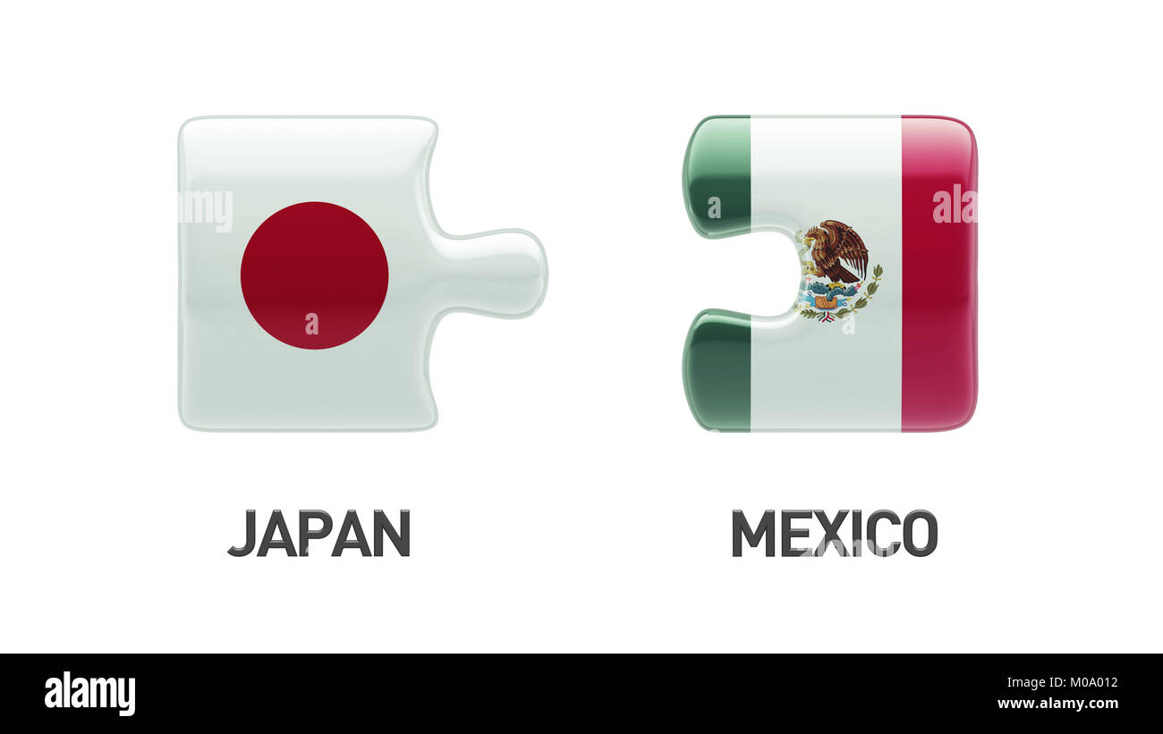 Mexico Japan High Resolution Puzzle Concept Stock Photo - Alamy