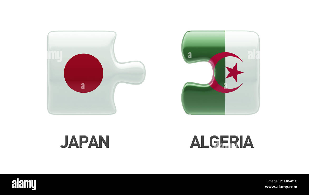 Algeria Japan High Resolution Puzzle Concept Stock Photo - Alamy