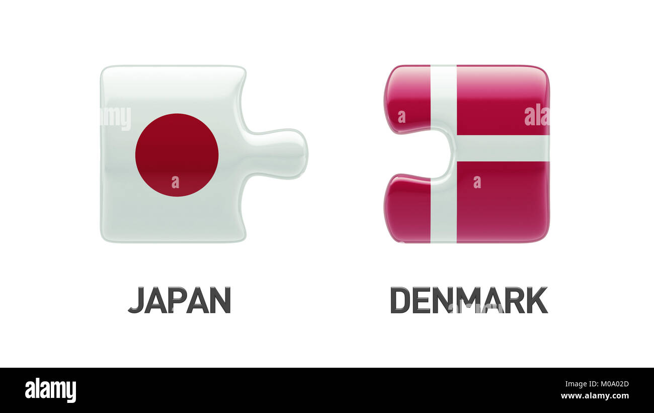 Denmark Japan High Resolution Puzzle Concept Stock Photo - Alamy
