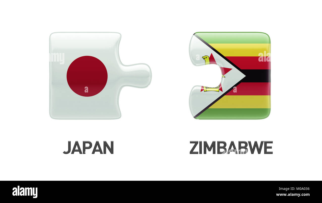 Zimbabwe Japan High Resolution Puzzle Concept Stock Photo - Alamy