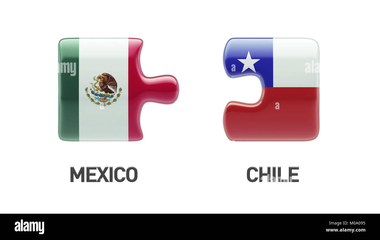 Chile Mexico High Resolution Puzzle Concept Stock Photo - Alamy