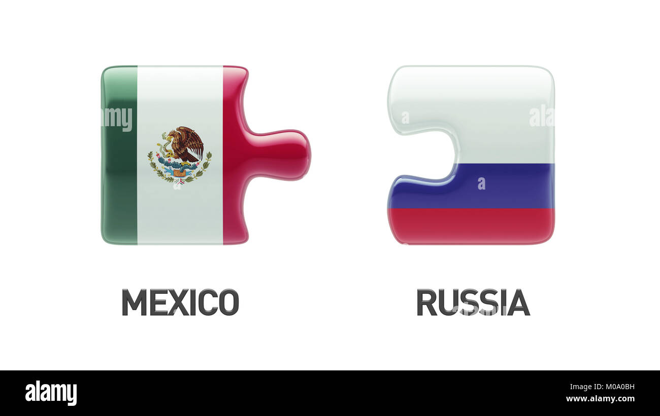 Russia Mexico High Resolution Puzzle Concept Stock Photo - Alamy