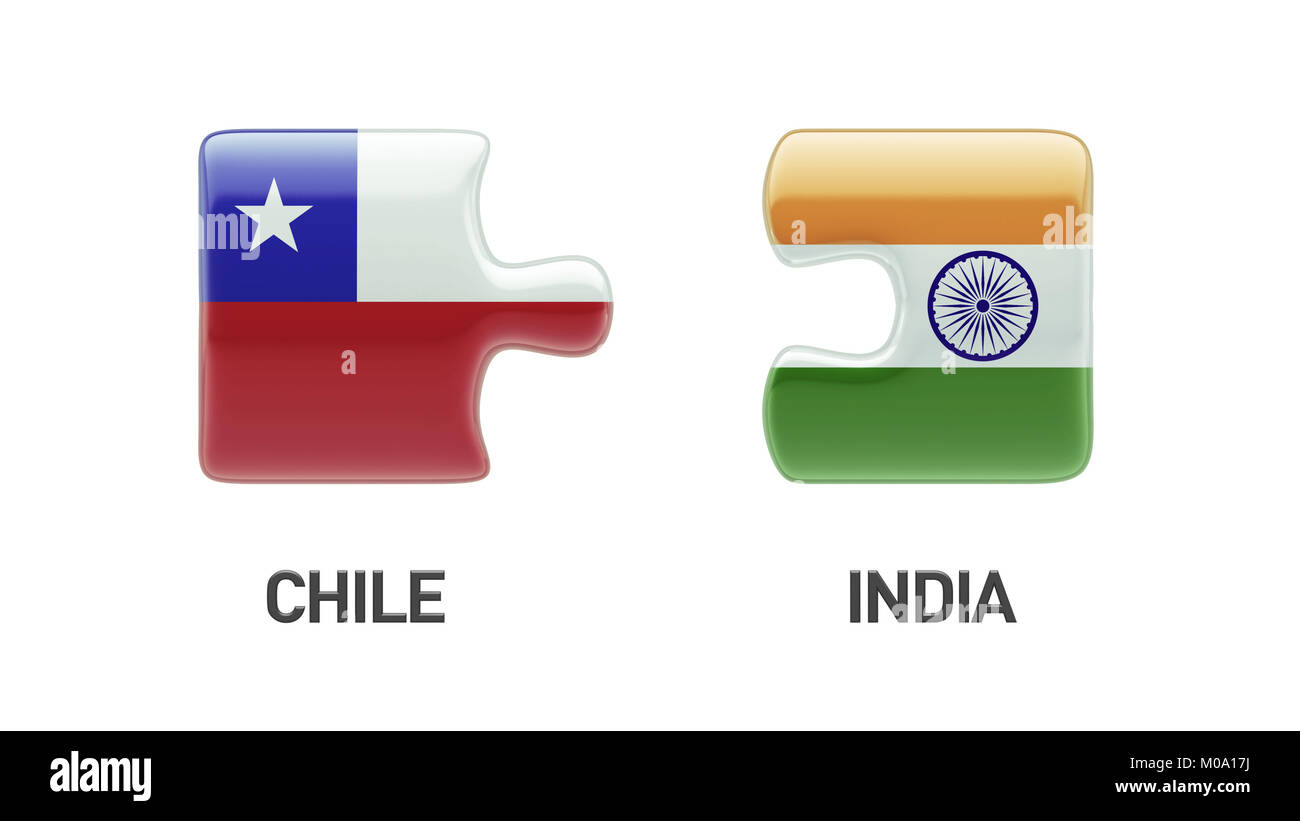 India chile flag hi-res stock photography and images - Alamy