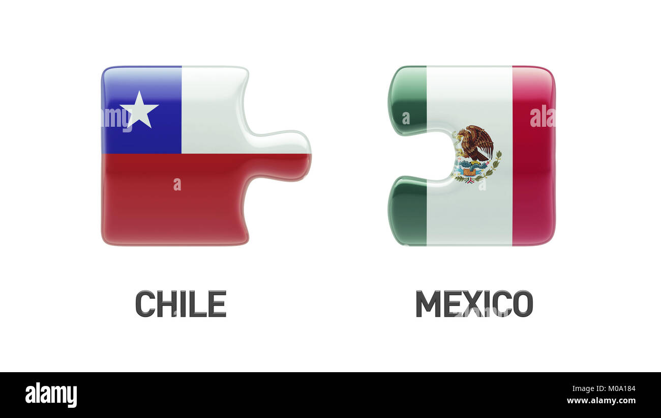 Chile Mexico High Resolution Puzzle Concept Stock Photo - Alamy