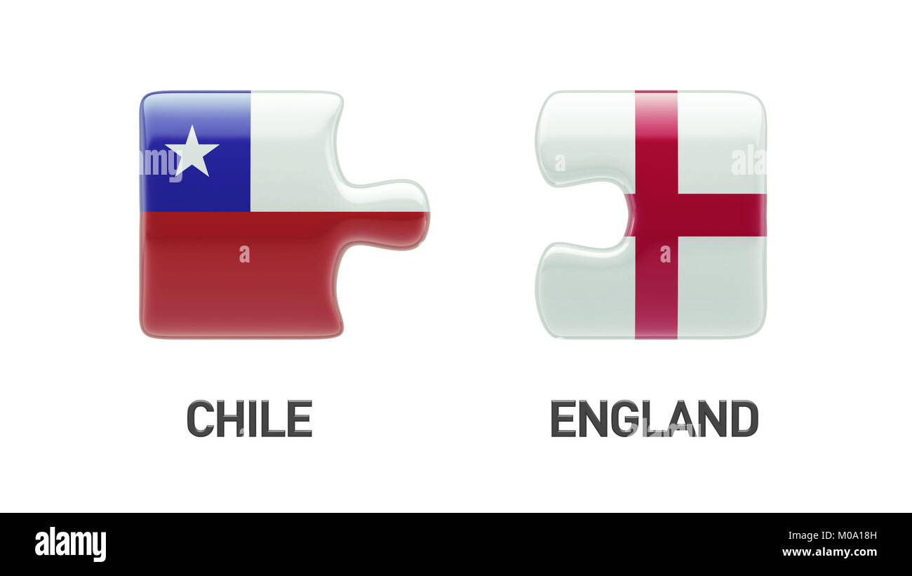 England Chile High Resolution Puzzle Concept Stock Photo - Alamy