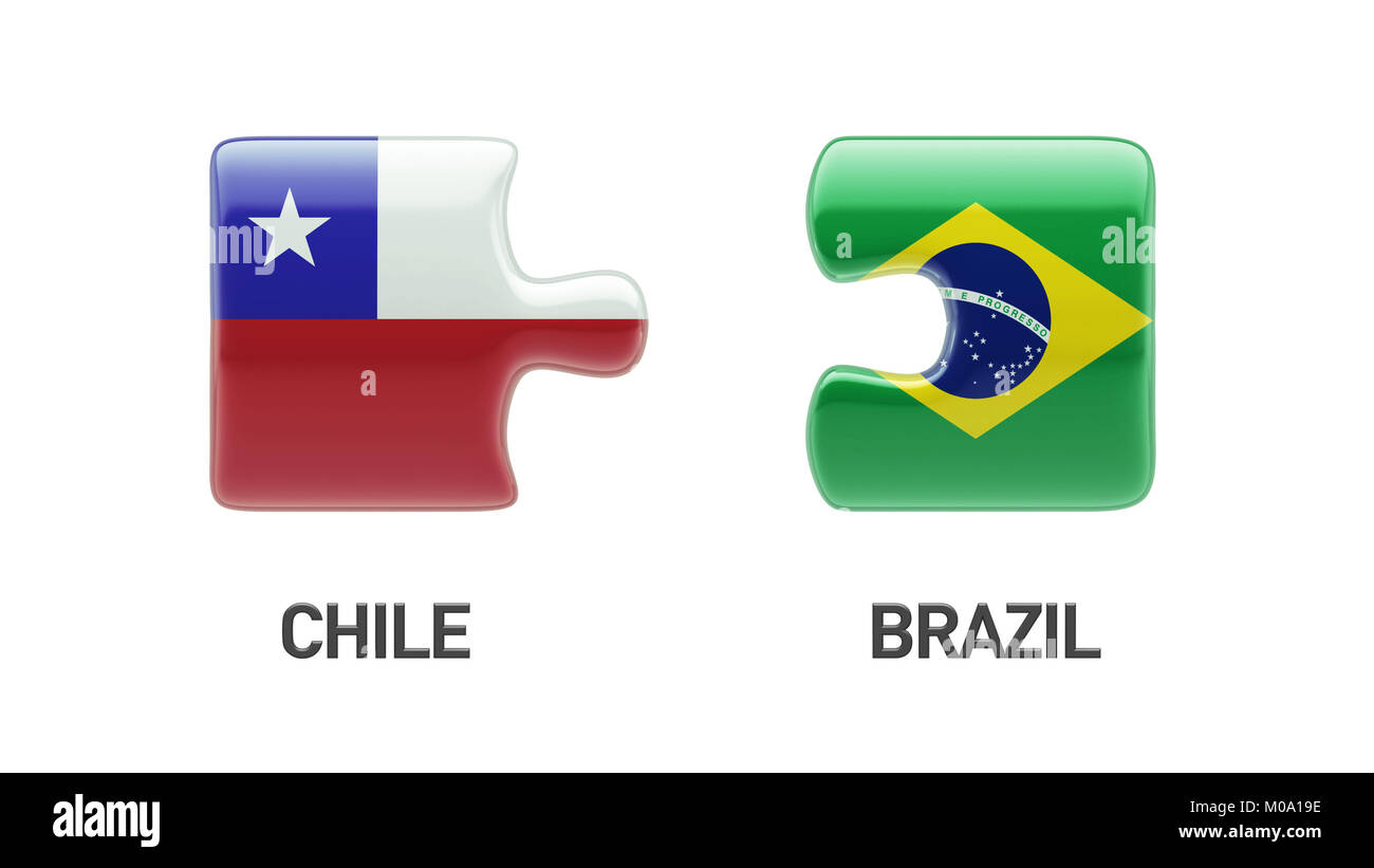 Brazil Chile High Resolution Puzzle Concept Stock Photo - Alamy